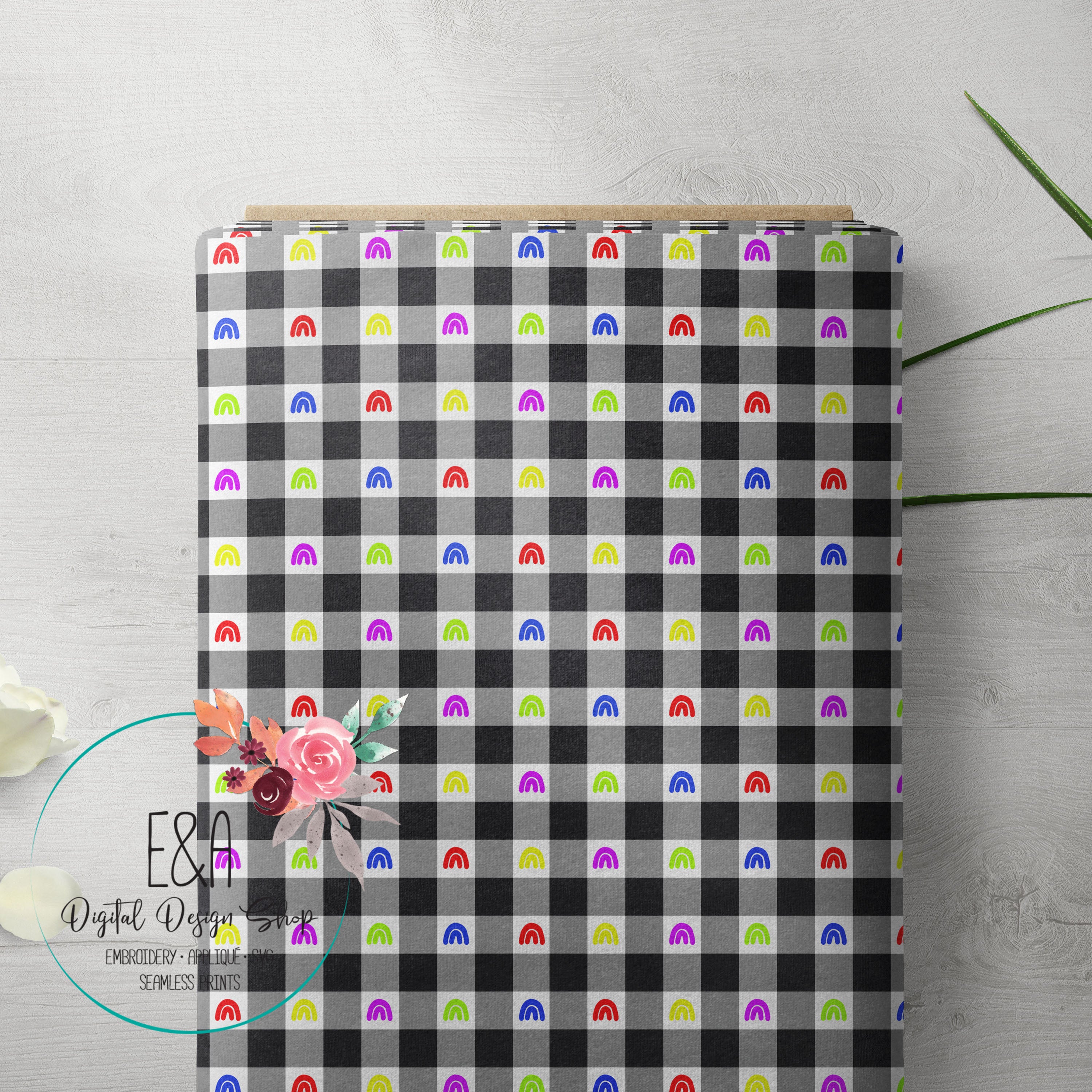 Rainbow Gingham – Wilderia Designs