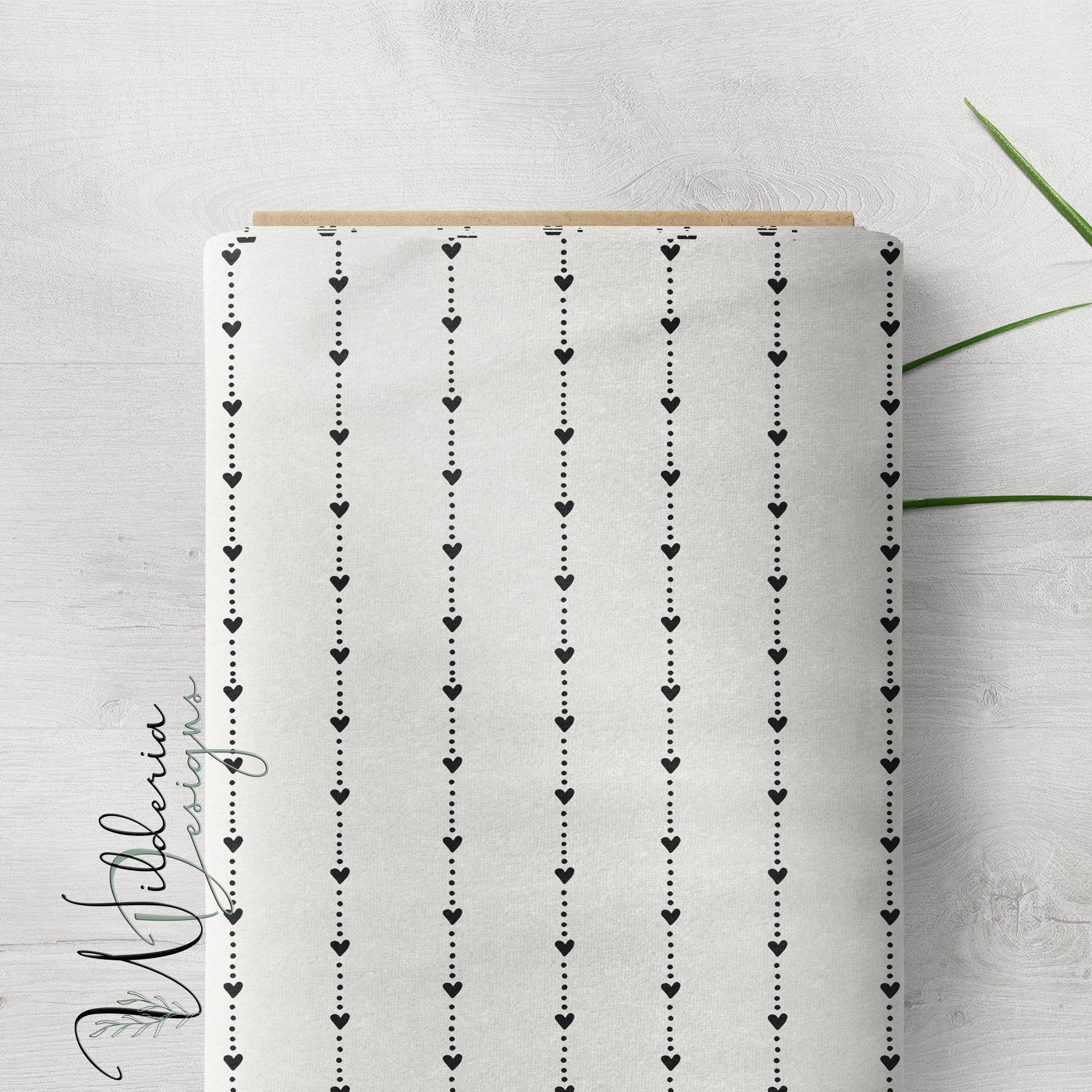 "Muted Christmas" Heart Lines - Charcoal – Wilderia Designs