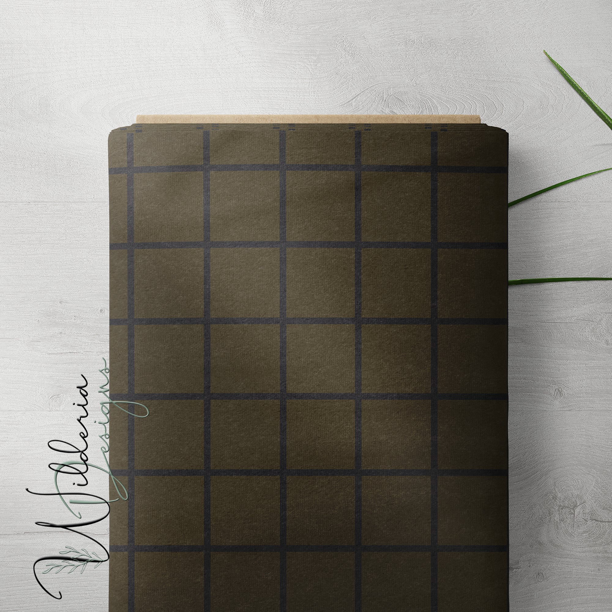 "Harvest" Grid Check - Fungi – Wilderia Designs