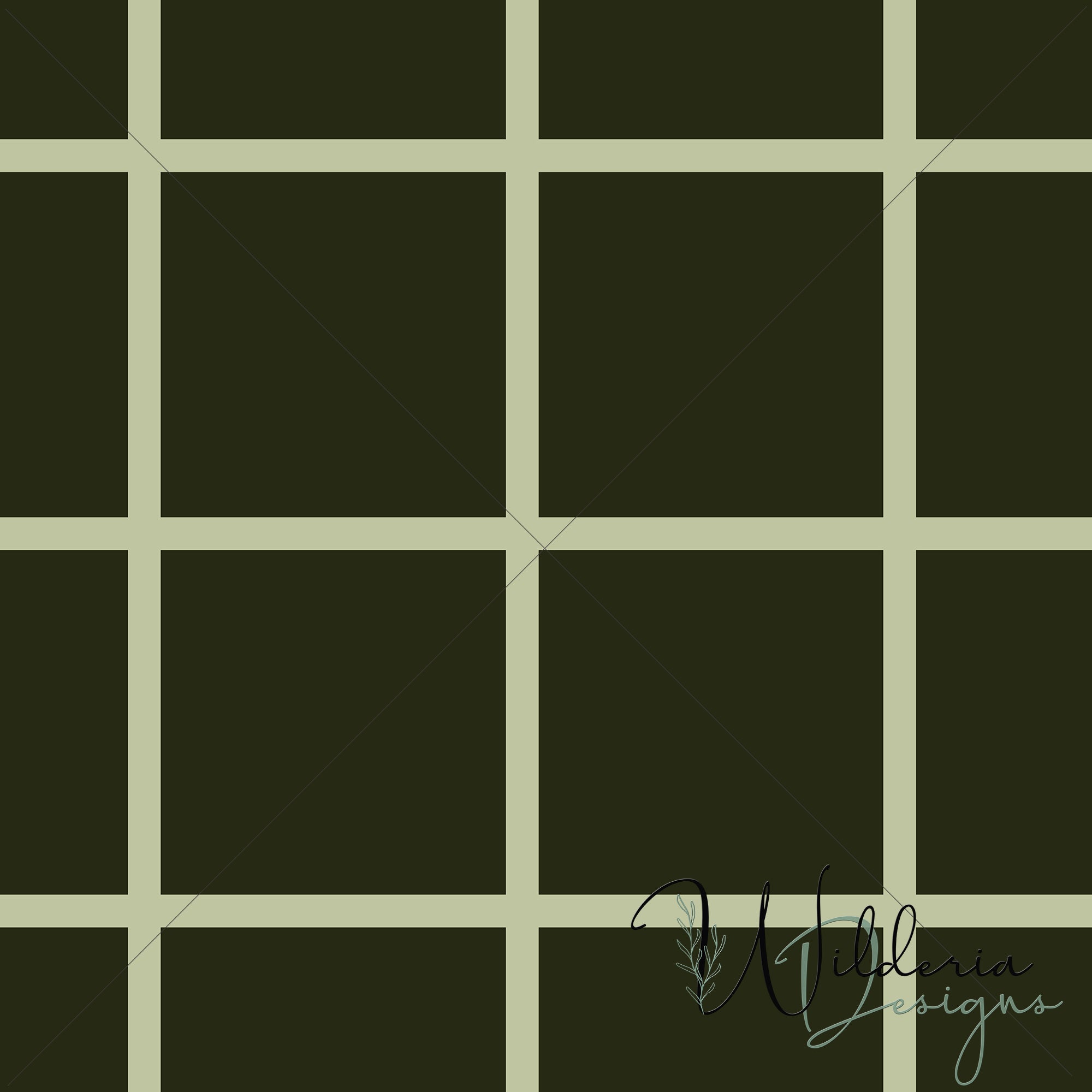 Grid Check - Green (Faux Quilt Coordinate) – Wilderia Designs